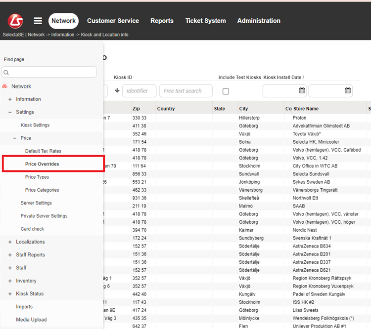 Price Override – Instant Systems Sweden AB
